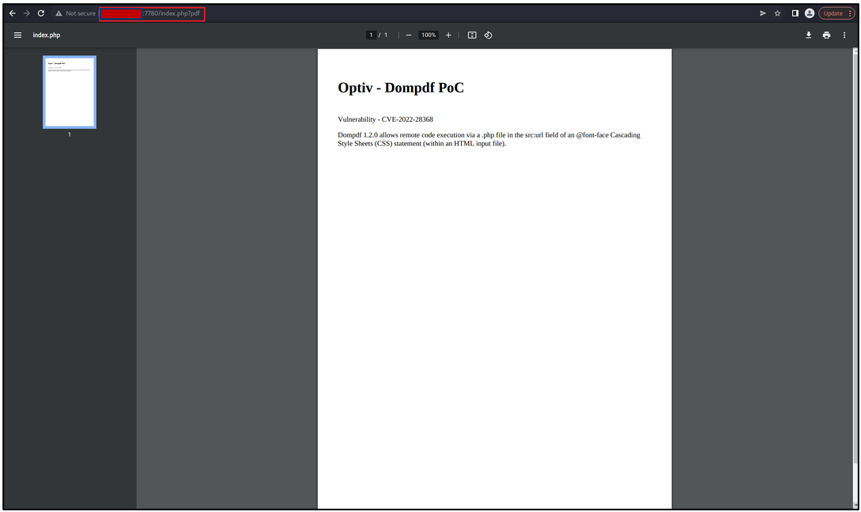 Exploiting RCE Vulnerability in Dompdf | Optiv